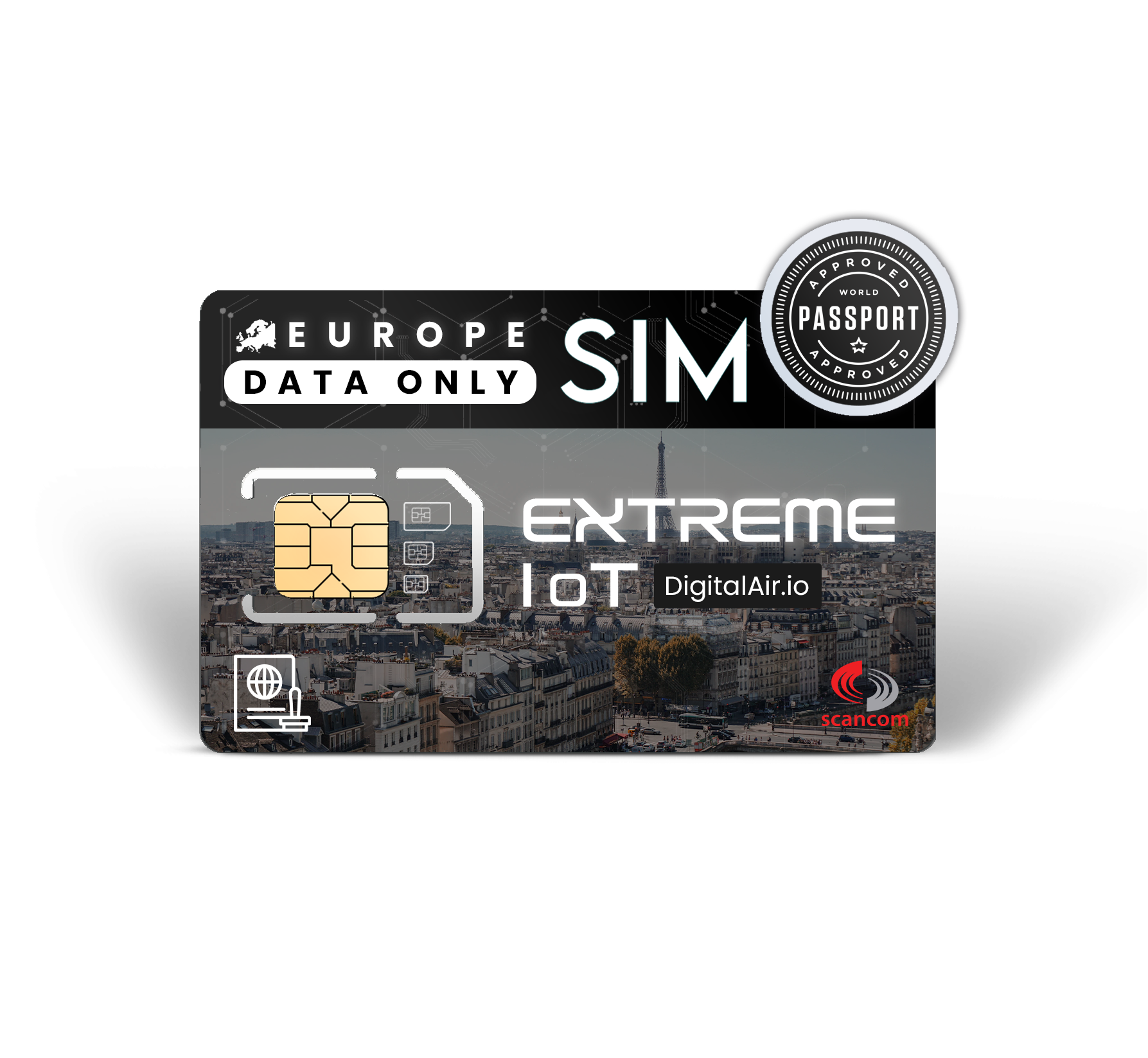 Multi Network Data SIM - Europe. Preloaded Data for 12 Months One Off