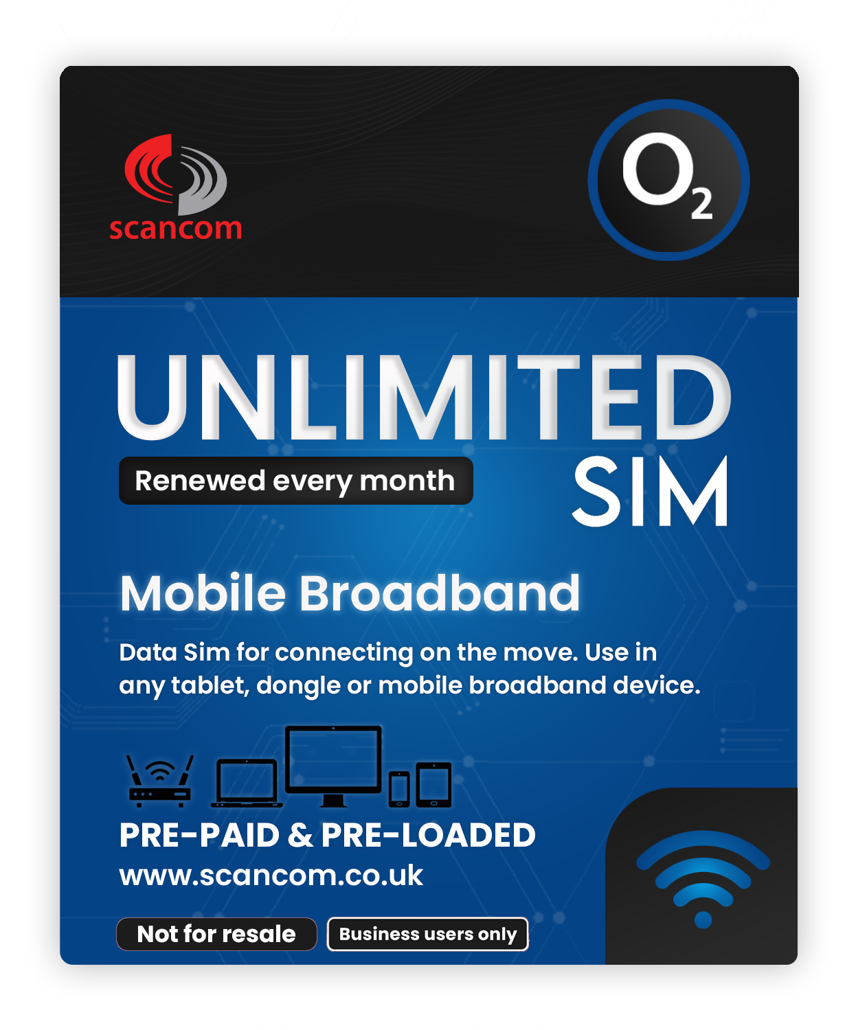 O2 Unlimited 5G Preloaded Data SIM - Perfect for unlocked Phones, Rout